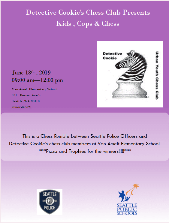 Detective Cookie's Chess Club Presents: Kids, Cops and Chess! - SPD Blotter